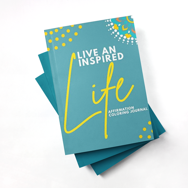 Live An Inspired Life Affirmation Coloring Journal Set - Liv Vibrantly